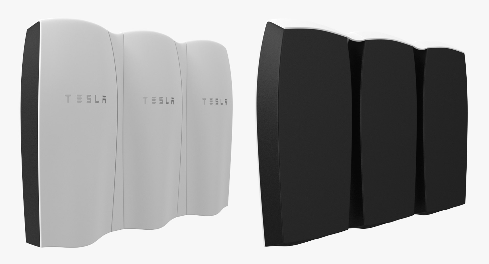 3d Tesla Powerwall Triple Unit