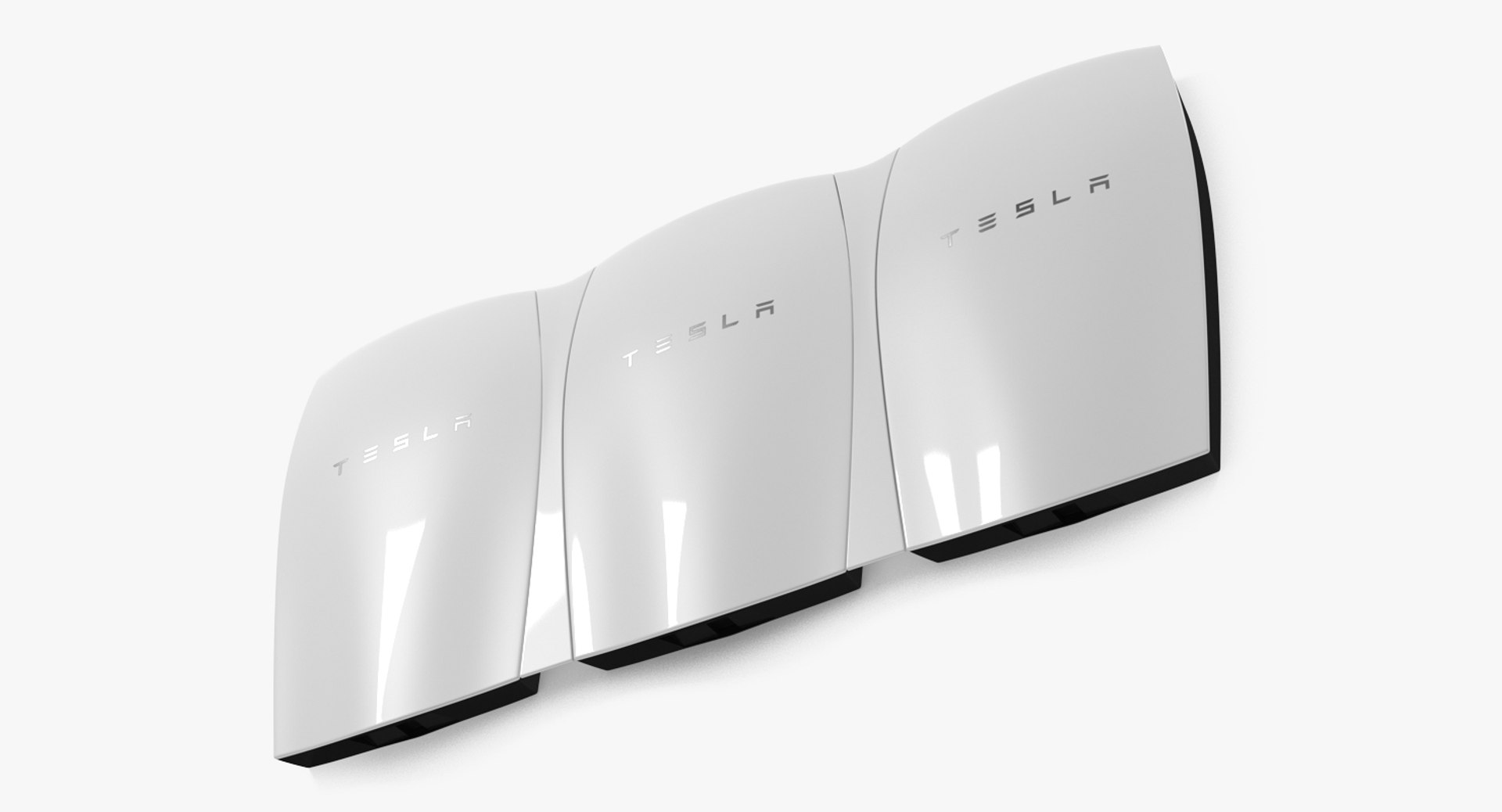 3d Tesla Powerwall Triple Unit