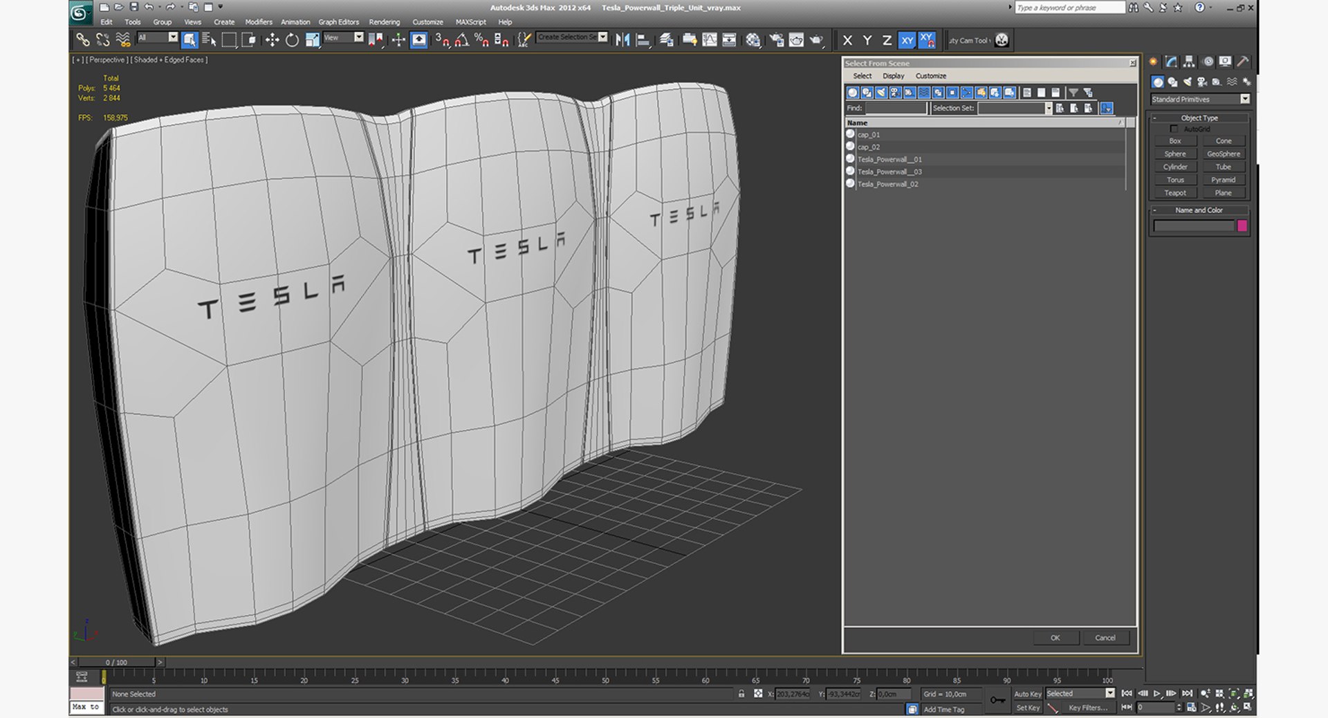 3d Tesla Powerwall Triple Unit