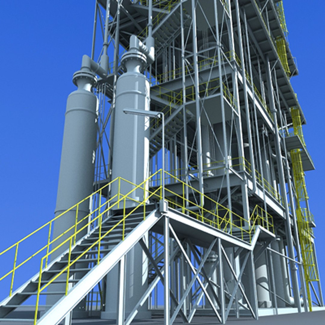refinery unit 3d model