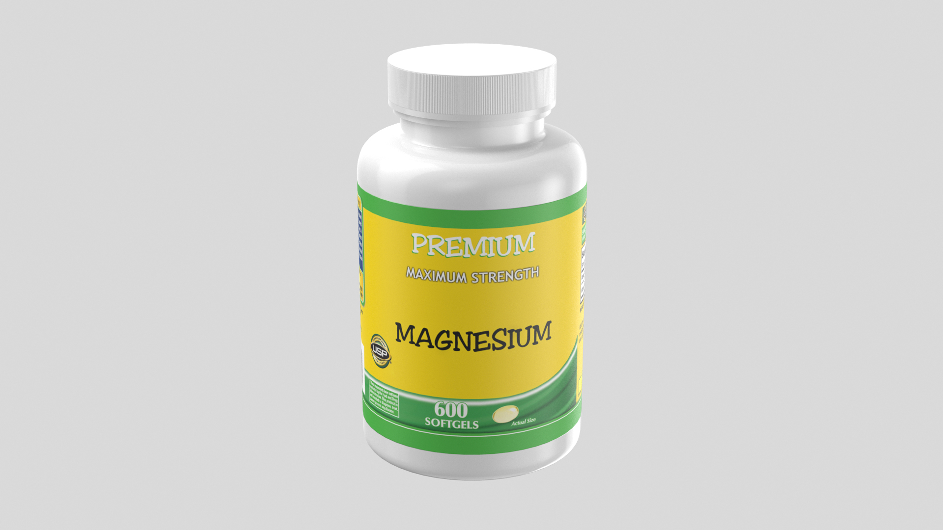 3D Model Magnesium Supplement Bottle - TurboSquid 1835458