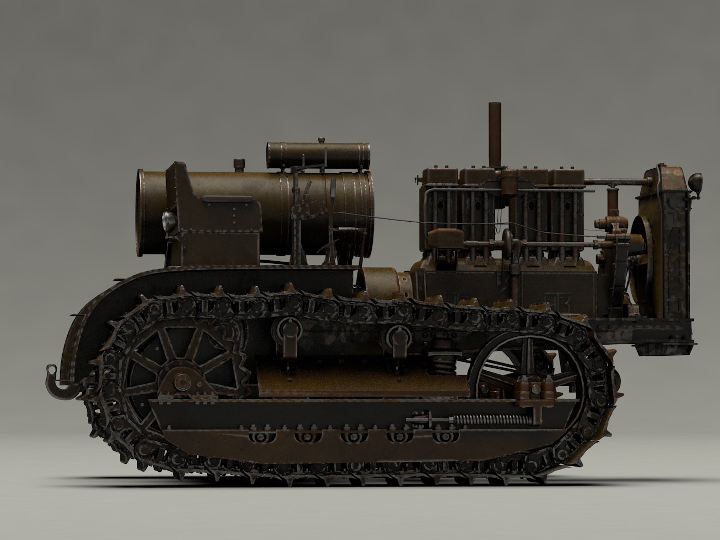 Stalinets S-60 Soviet Tractor 3D Model | 1143903 | TurboSquid