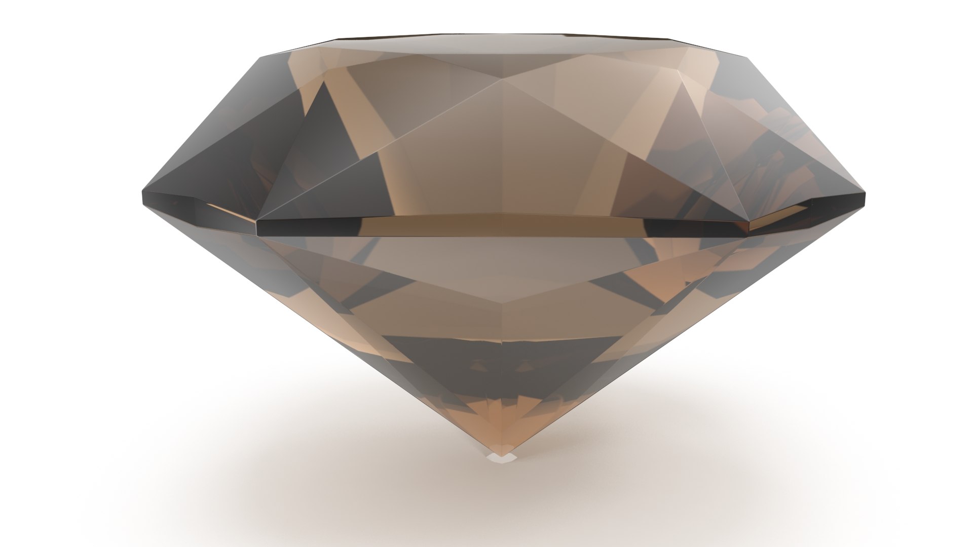 3D Asscher Cut Smokey Topaz - TurboSquid 1852480