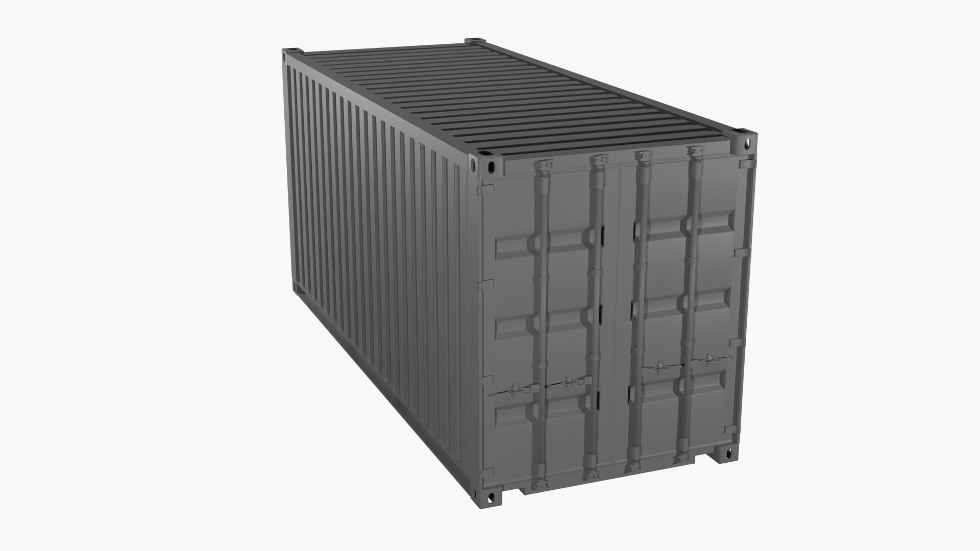 Container 20 HQ No Texture 3D Model - TurboSquid 2015521