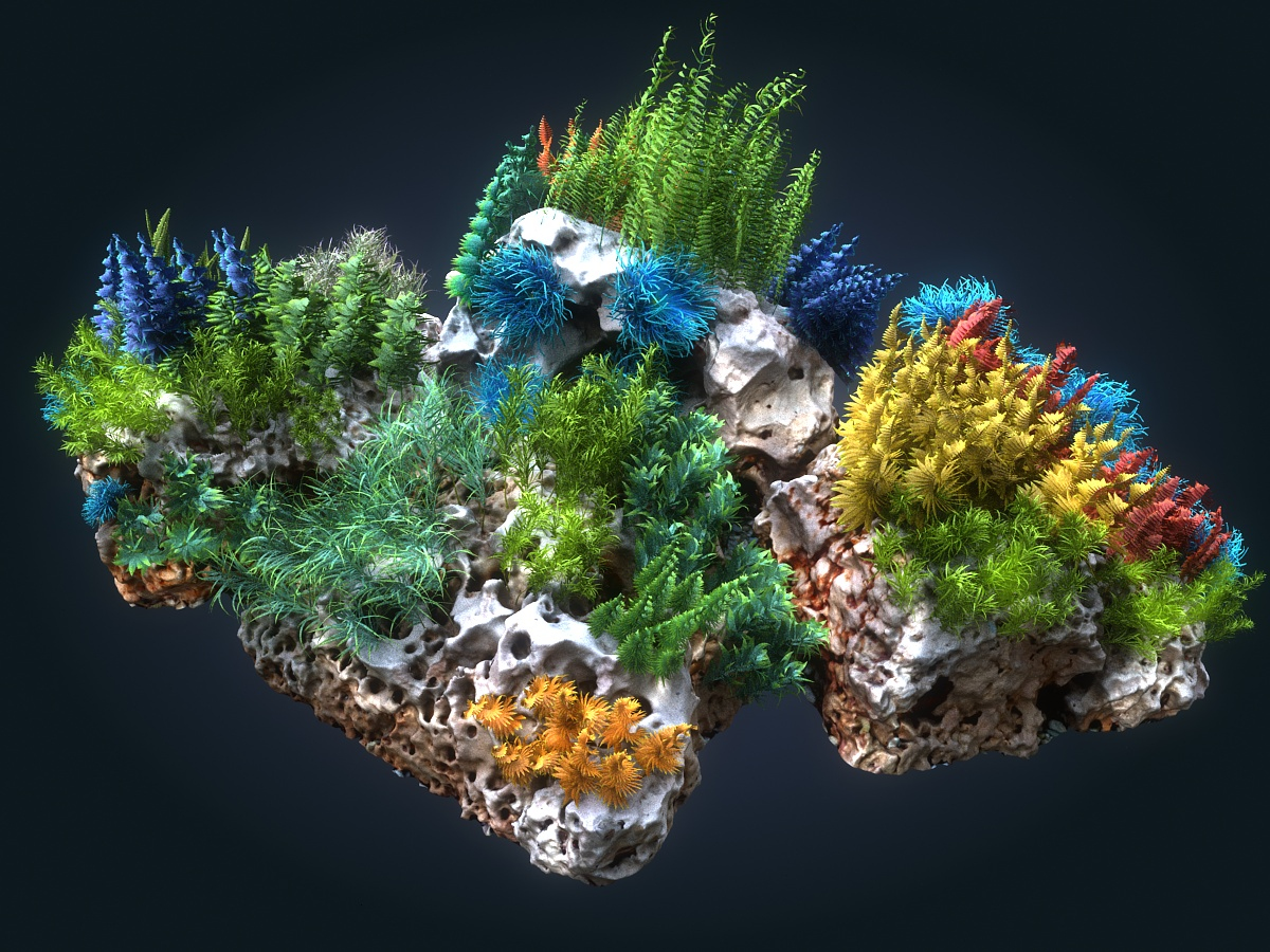 Underwater forest coral reef 3D model - TurboSquid 1631862