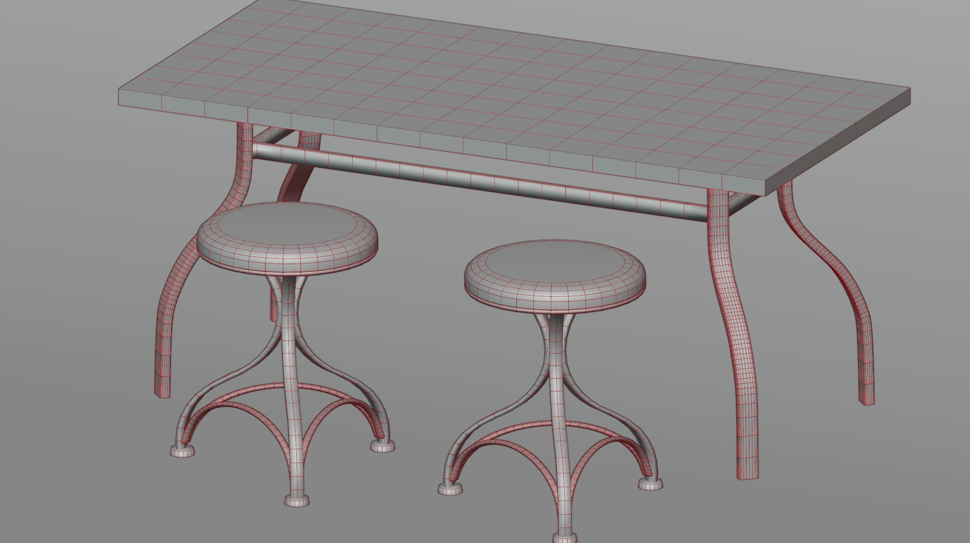 3D Model Kitchen Table Set - TurboSquid 1808509