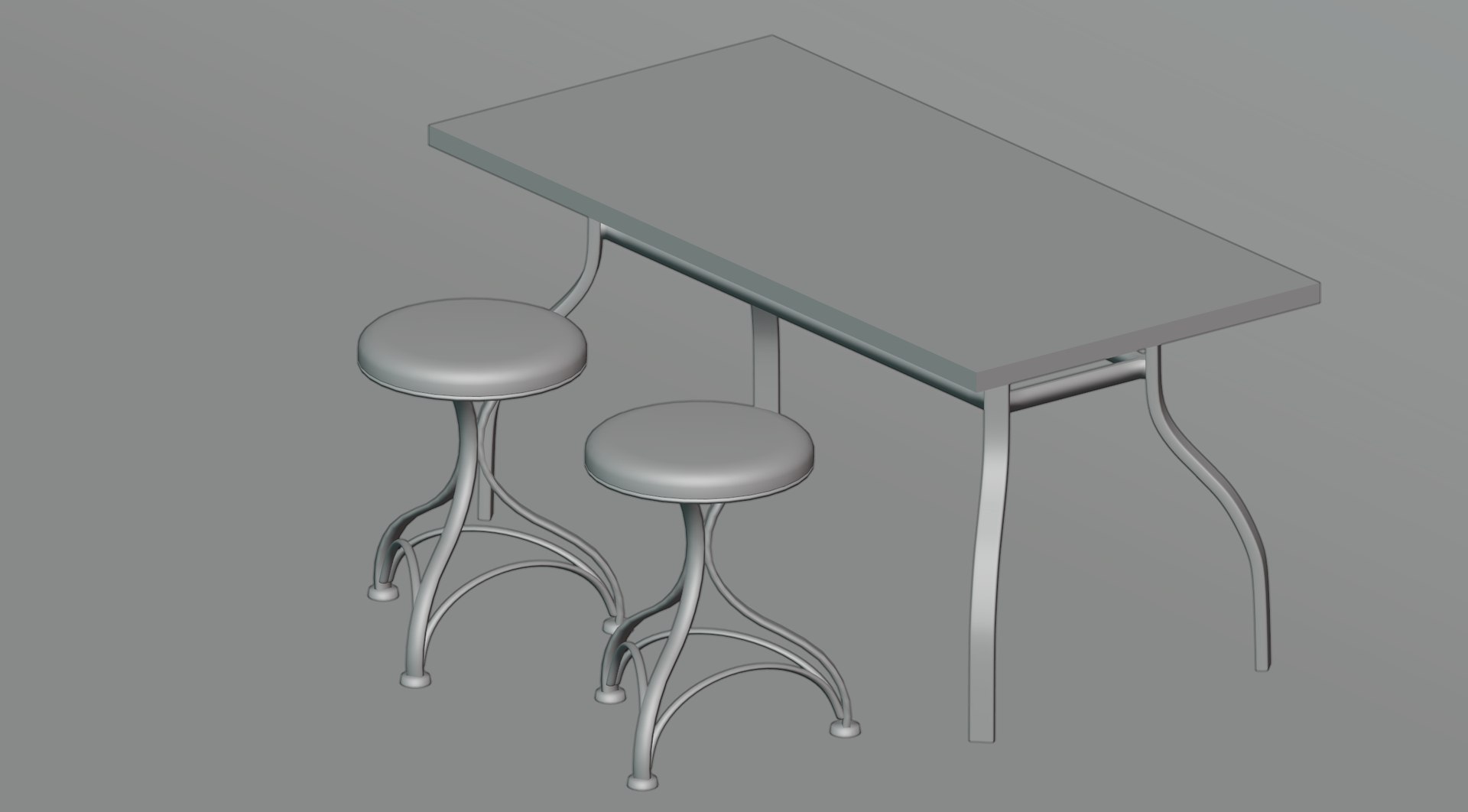 3D Model Kitchen Table Set - TurboSquid 1808509