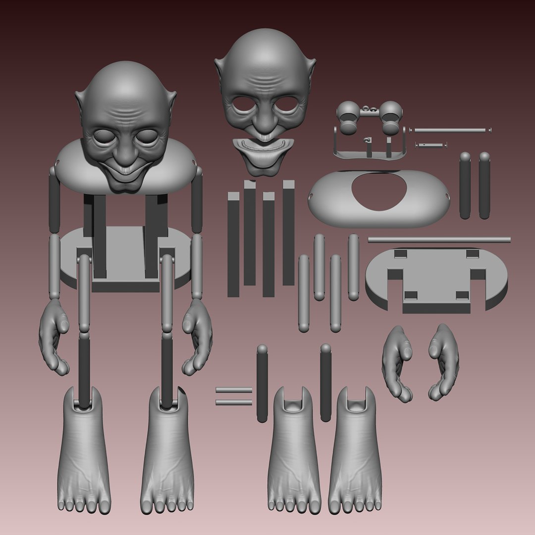 Titere Persona Envejeciente Puppet Old Person 001 BETA-STL-ZTL 3D ...