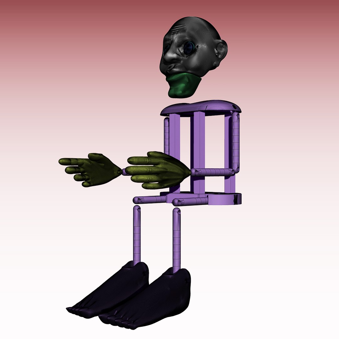 Titere Persona Envejeciente Puppet Old Person 001 BETA-STL-ZTL 3D ...