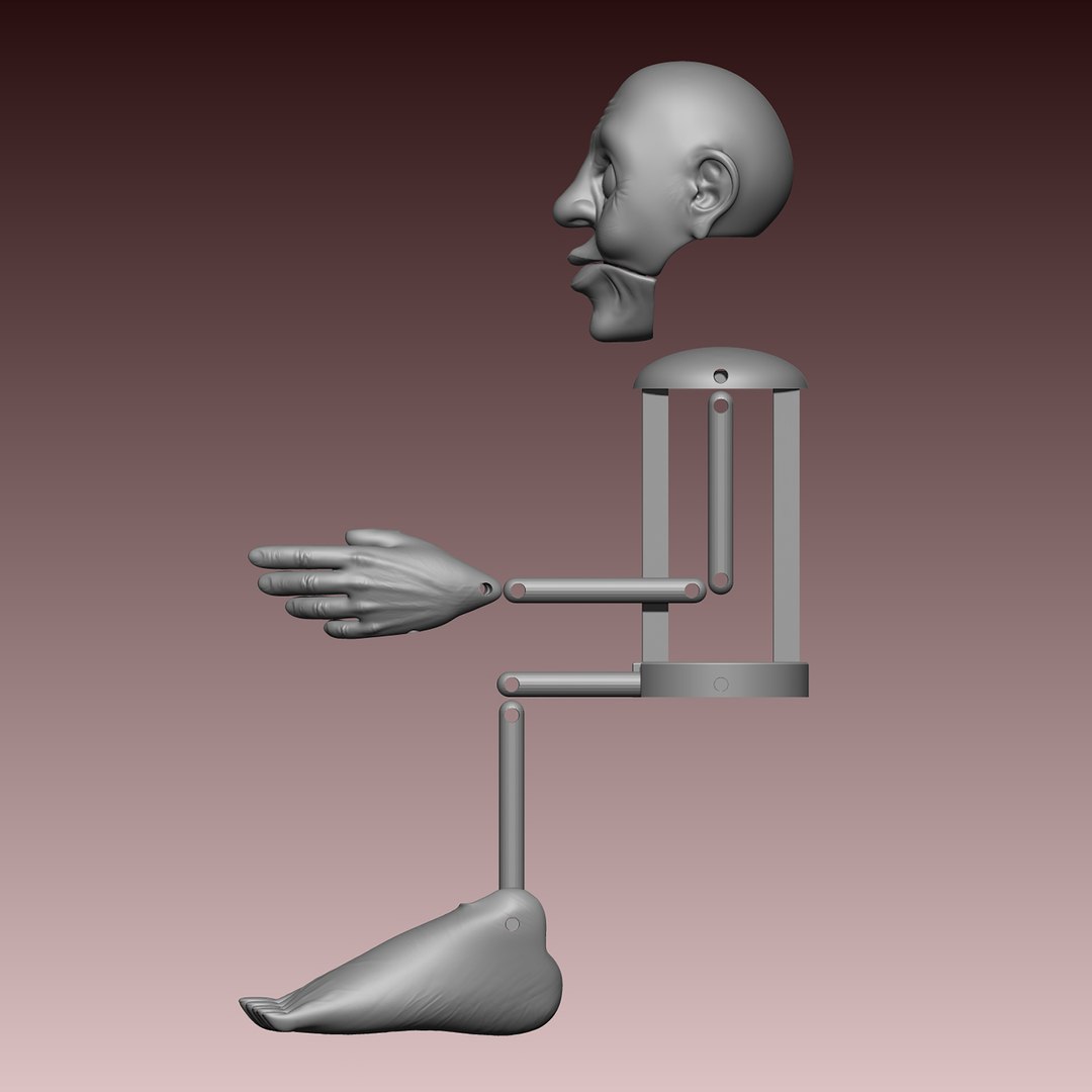 Titere Persona Envejeciente Puppet Old Person 001 BETA-STL-ZTL 3D ...