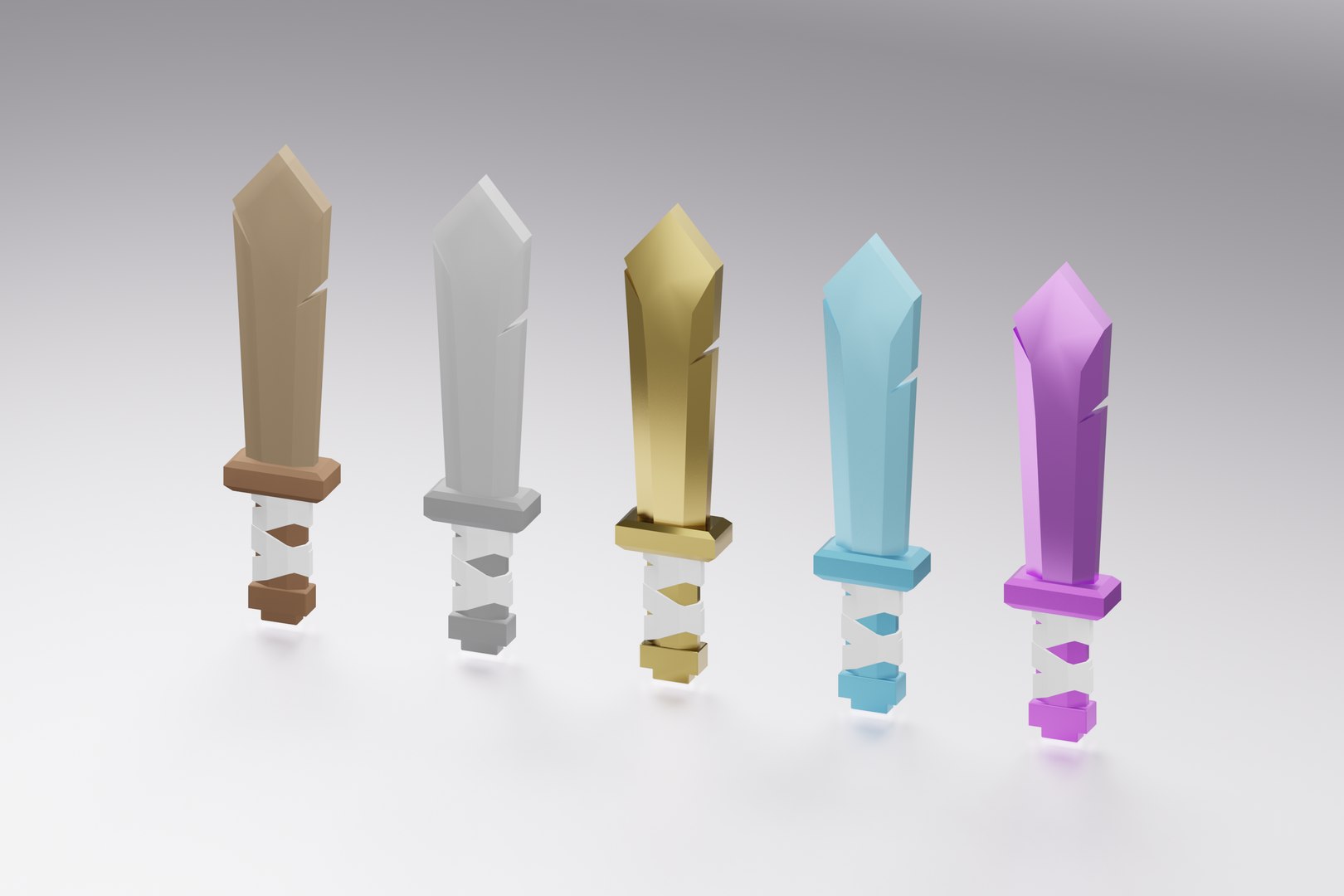 Low Poly Sword Pack - Game Assets Bundle 3D Model - TurboSquid 1964334