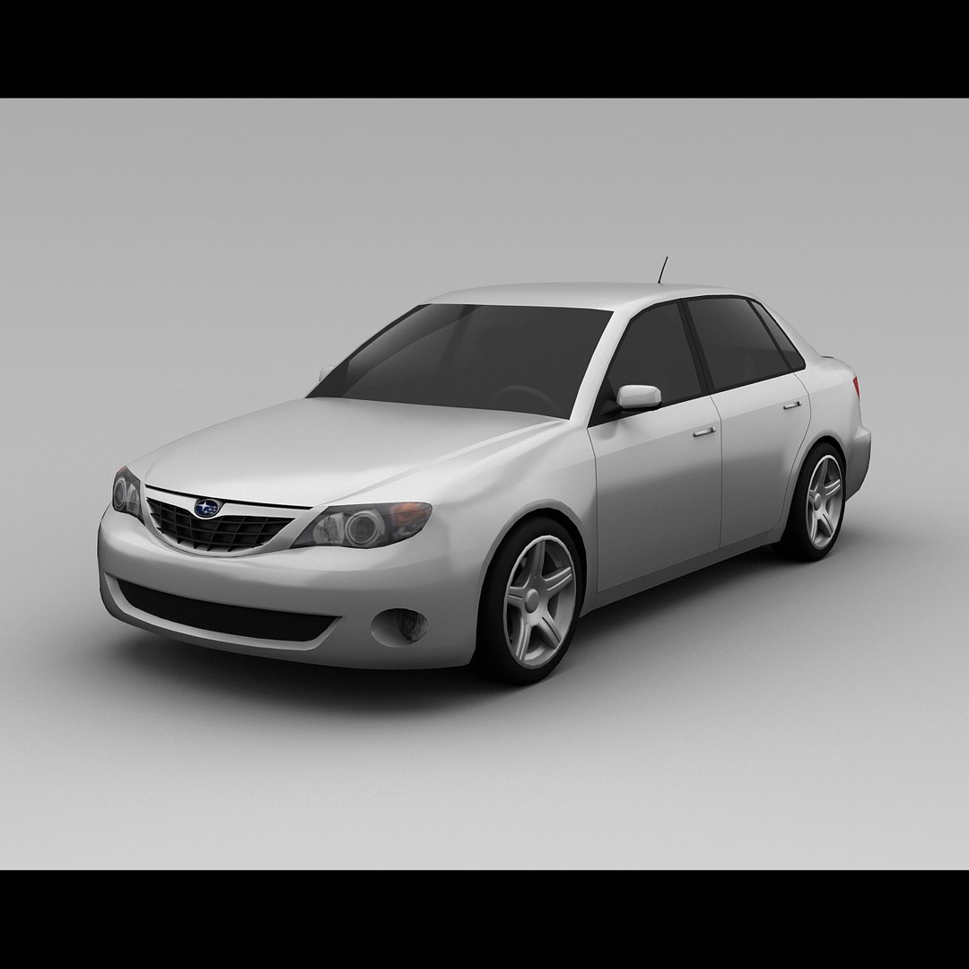subaru impreza 2008 sedan 3d max