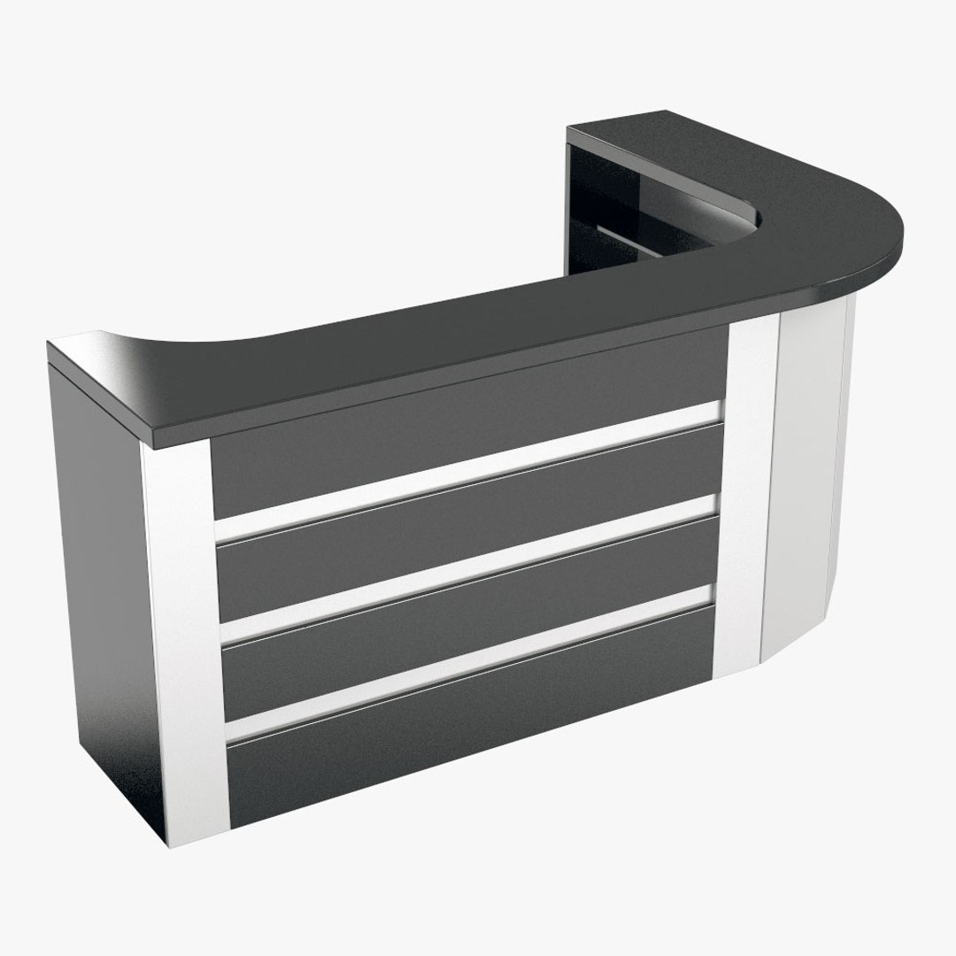 3d Desk Receptionist R17-53 Model