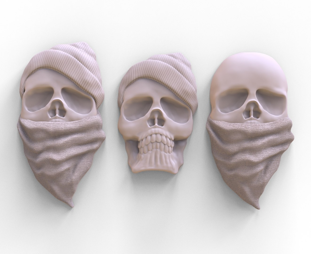 3D Stylized Skulls Printing - TurboSquid 1491940