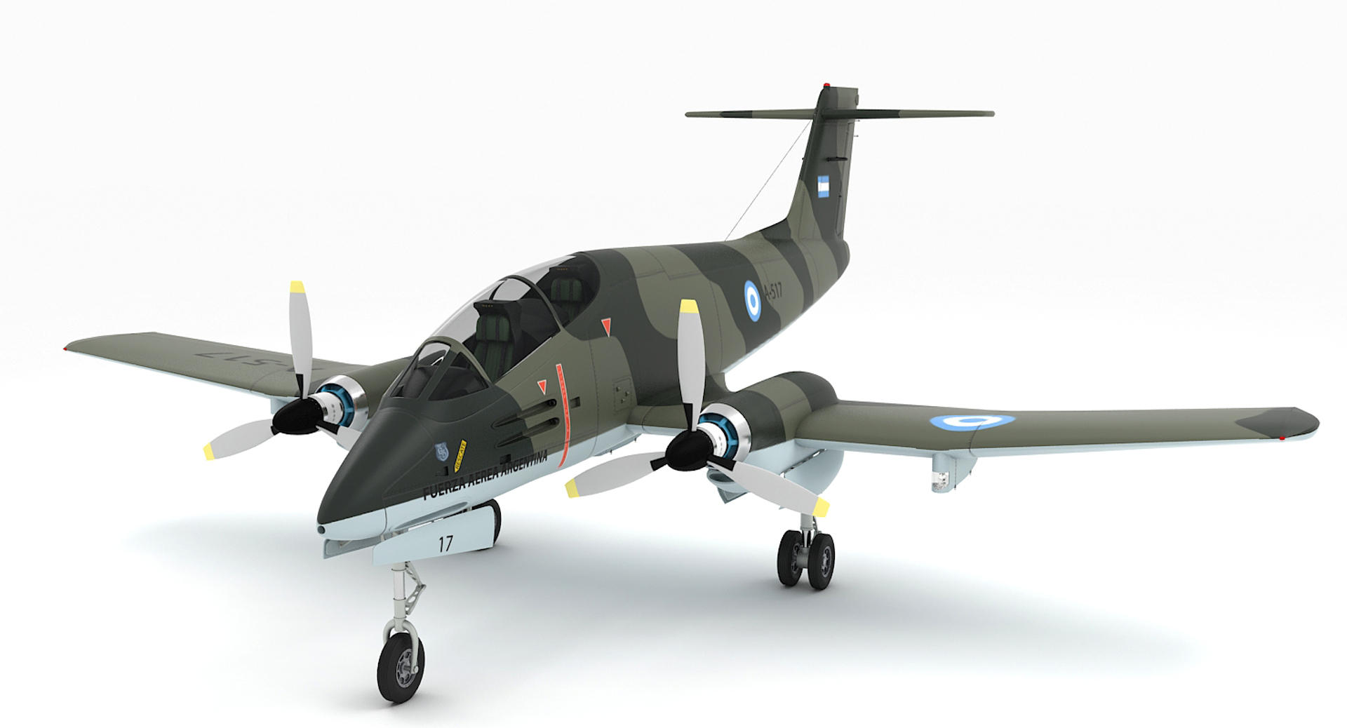 Fma Ia-58 Pucara 3D Model - TurboSquid 1193032