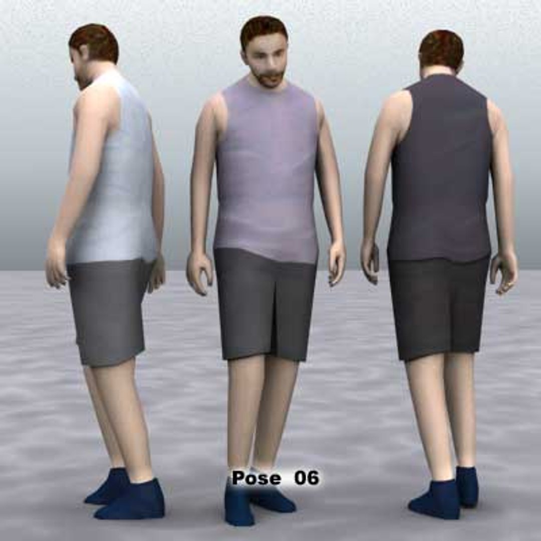 human male guy 3d model