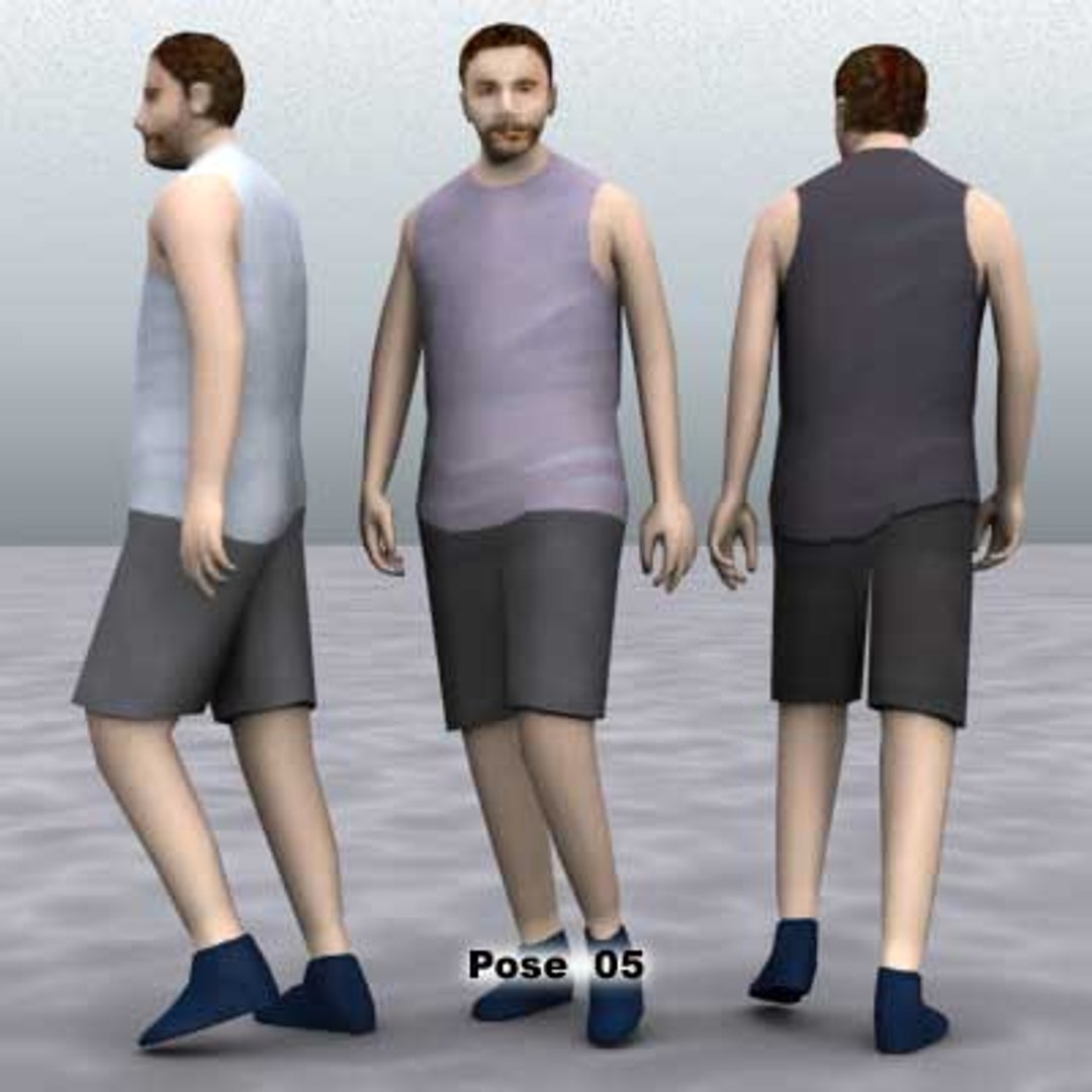human male guy 3d model