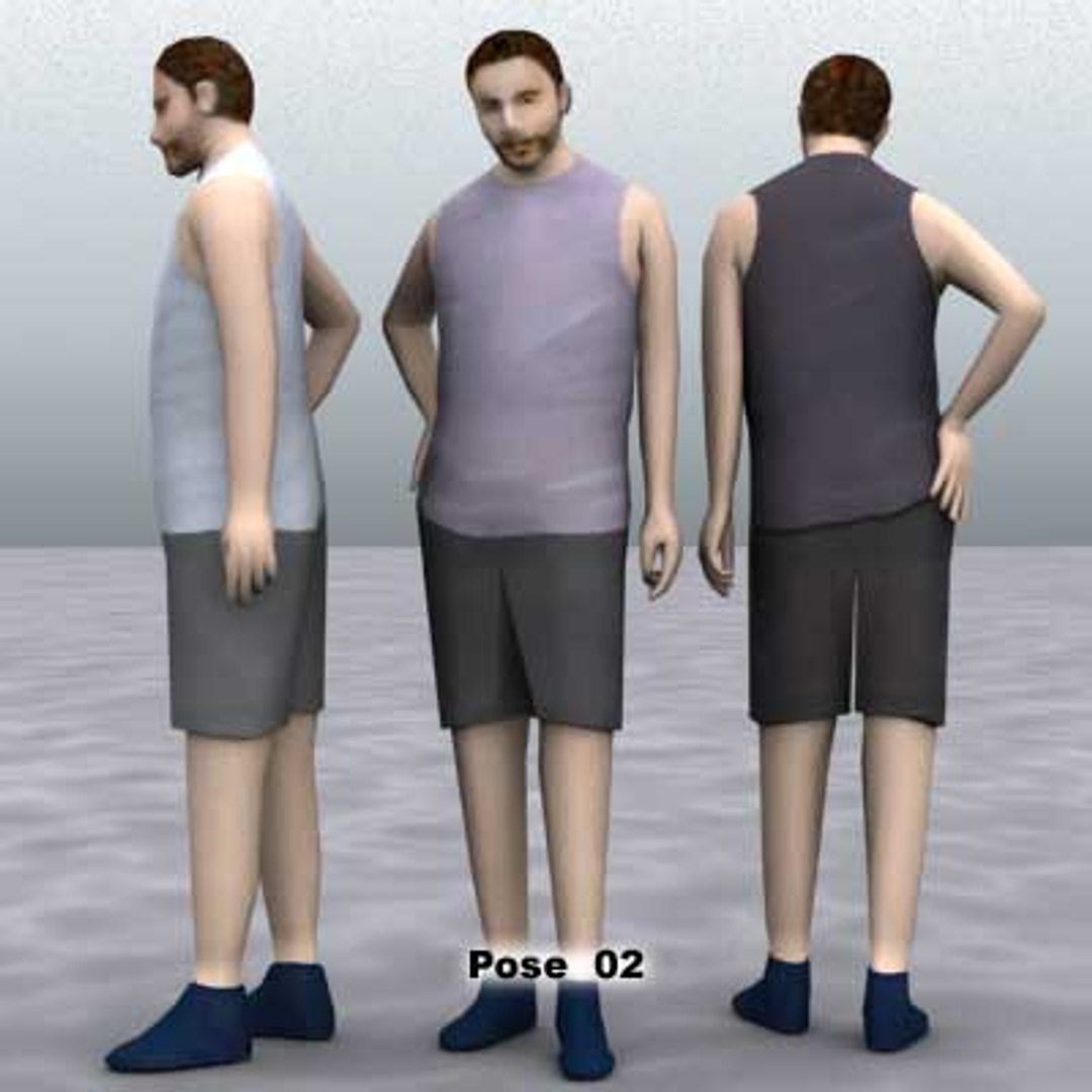 human male guy 3d model