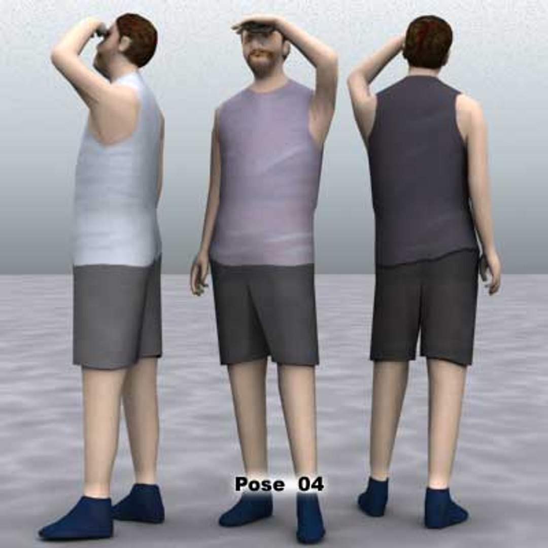 human male guy 3d model