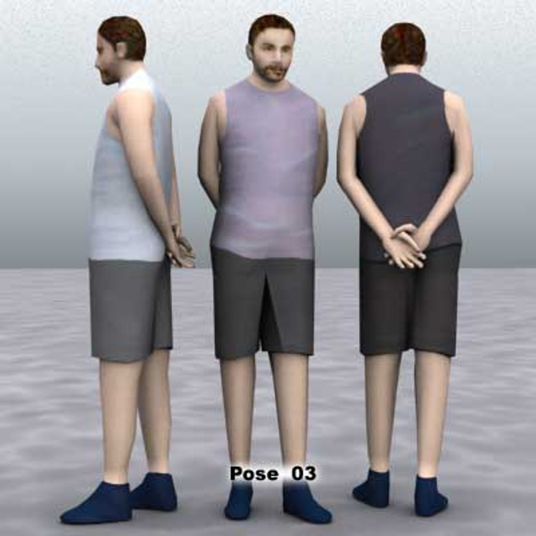 human male guy 3d model