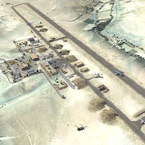 3d model military airbase