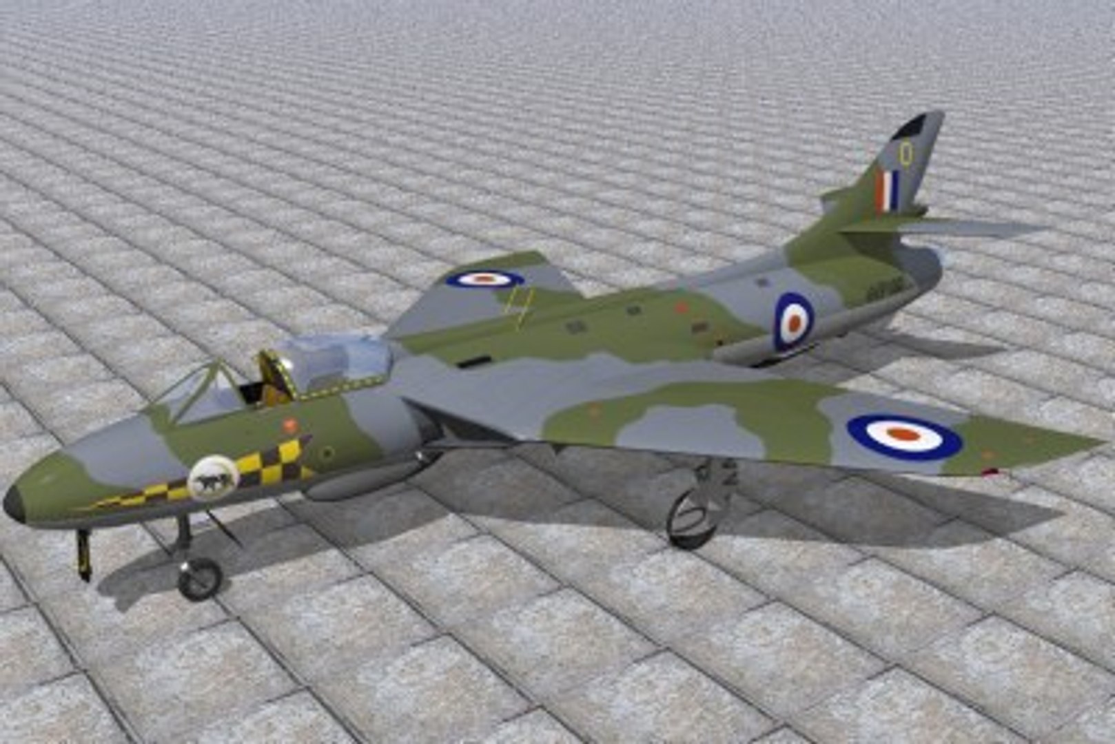 Hawker Hunter Jet Fighters 3d Max