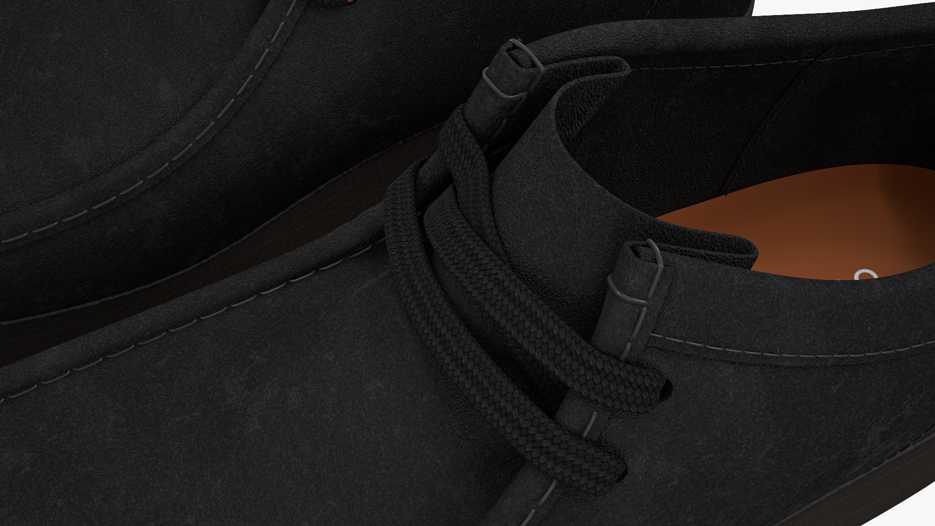Clarks Wallabee Black Suede 3D Model - TurboSquid 2222379