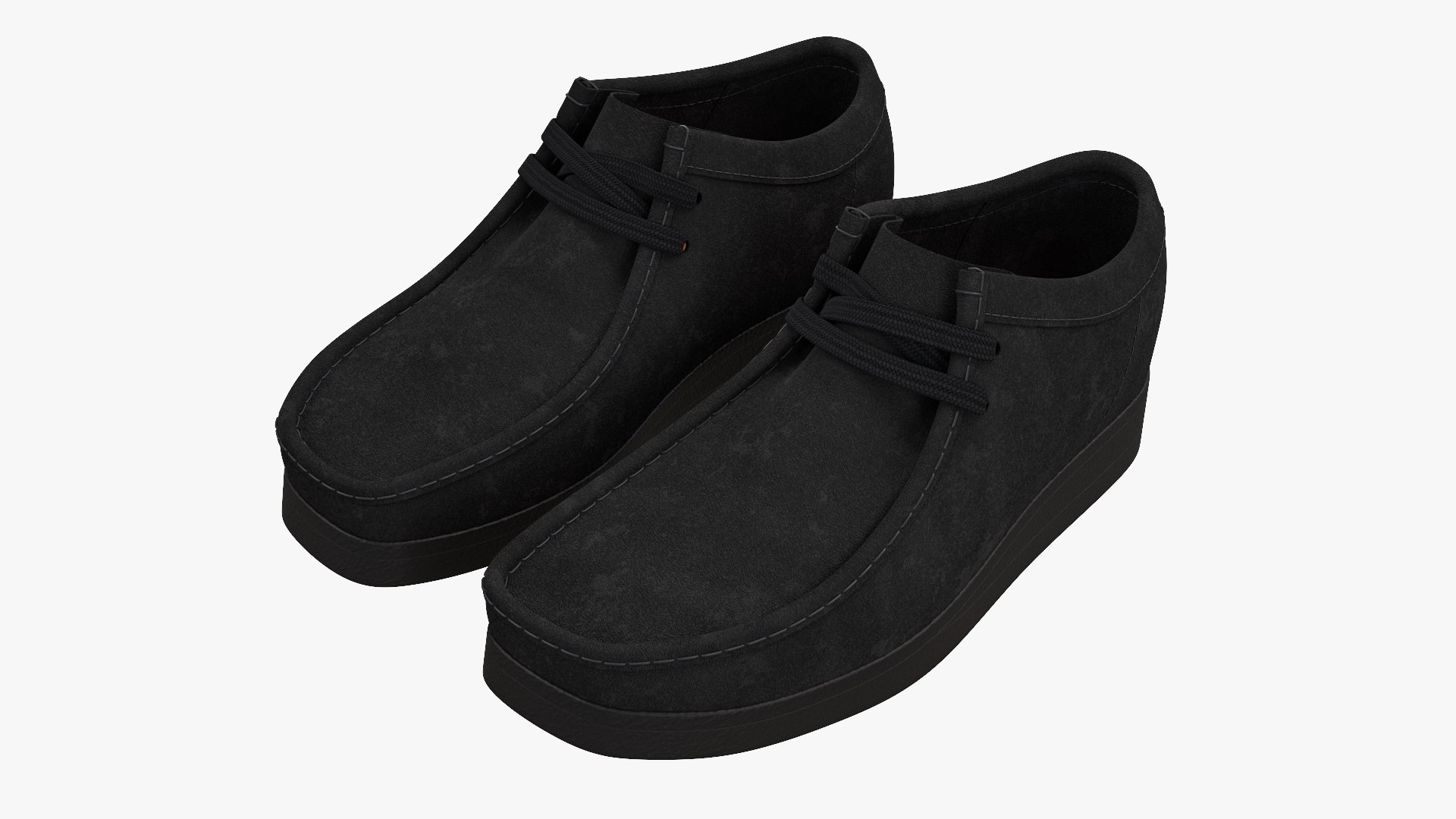 Clarks Wallabee Black Suede 3D Model - TurboSquid 2222379