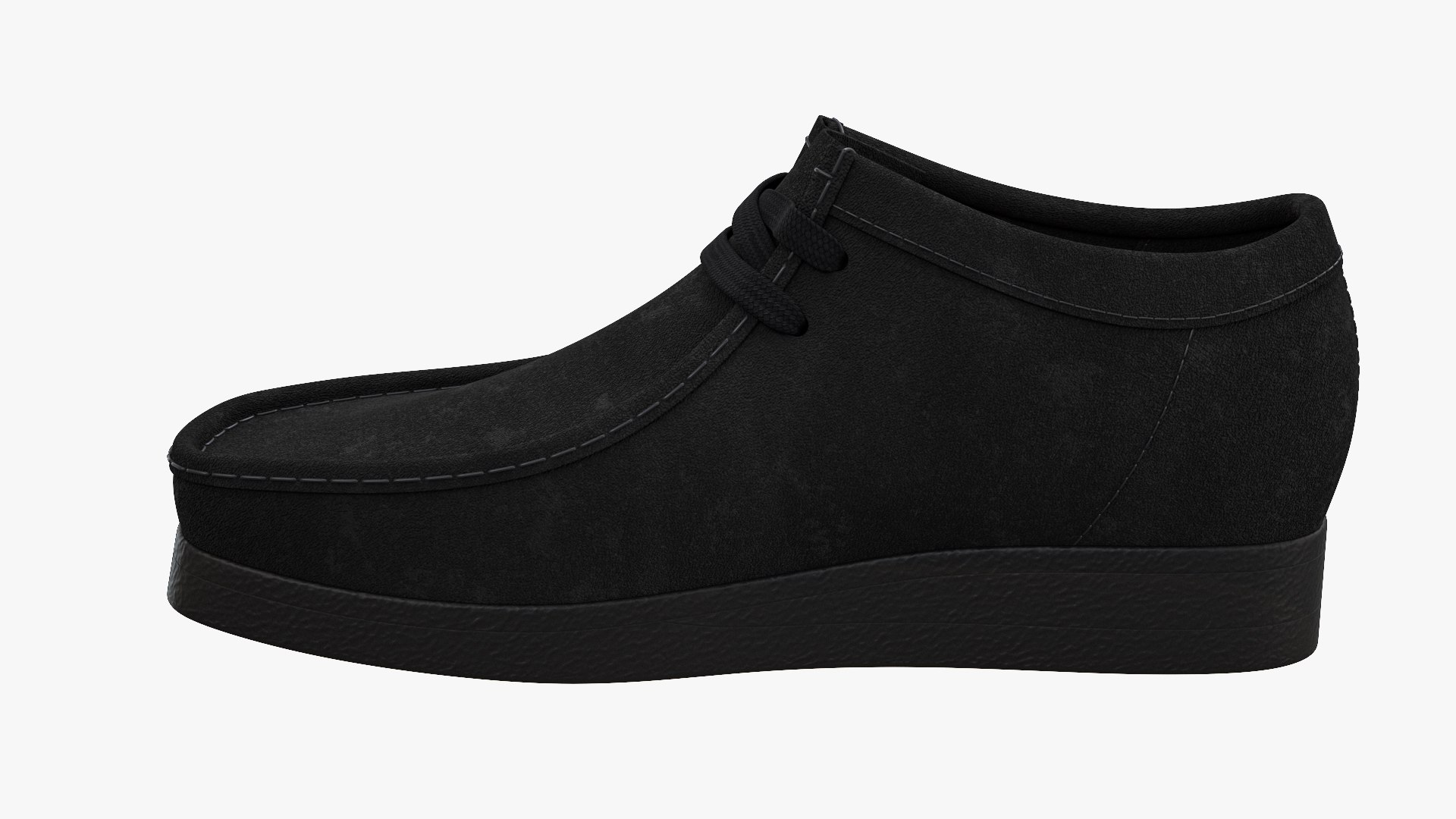 Clarks Wallabee Black Suede 3D Model - TurboSquid 2222379