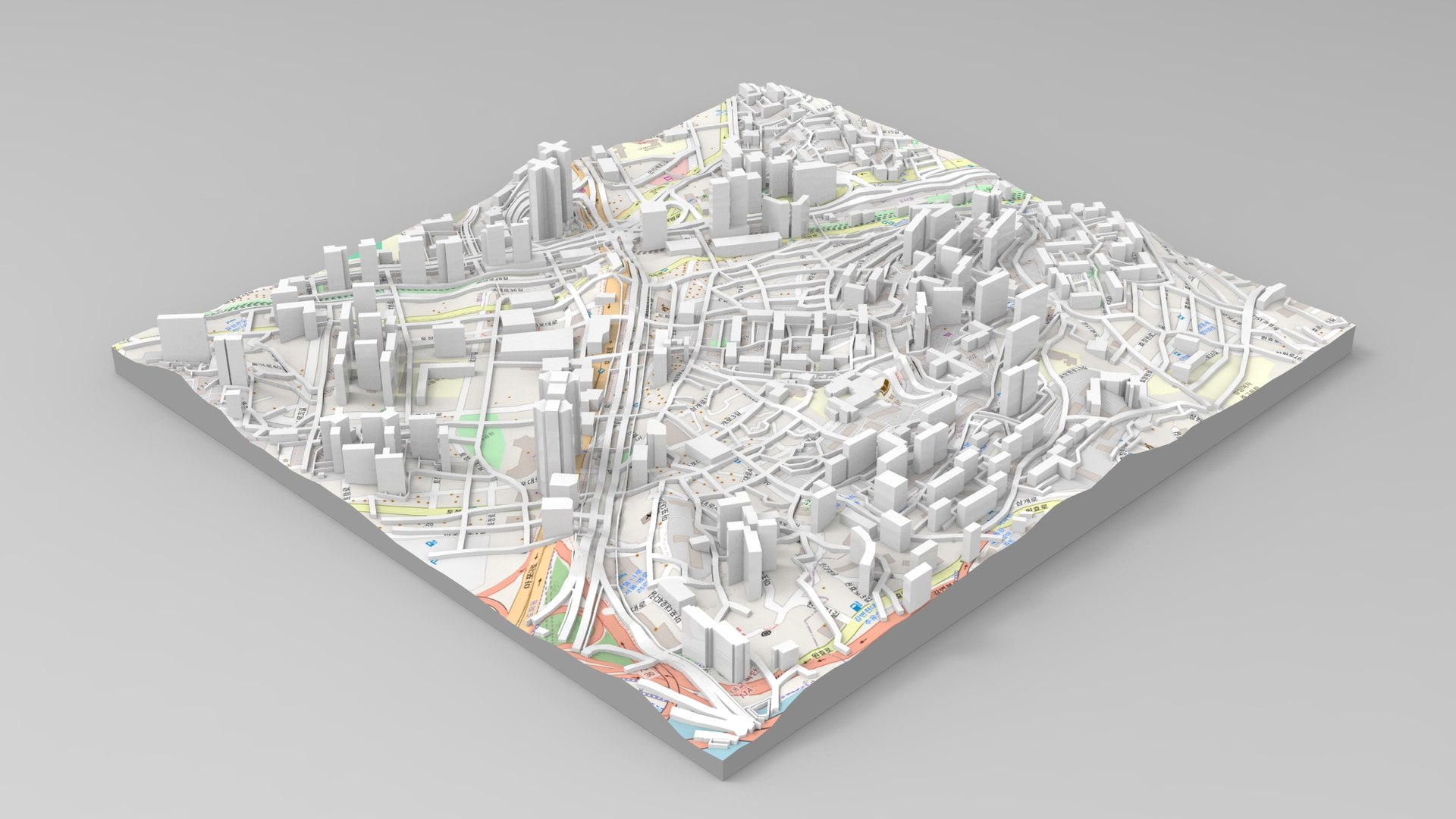 3D Model Cityscape Seoul South Korea - TurboSquid 2313895