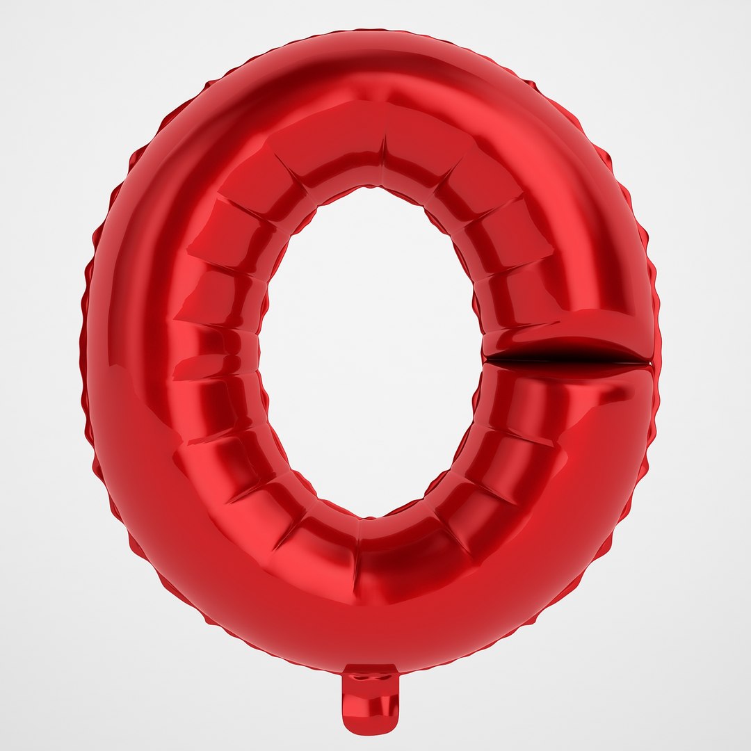 Balloon Letter O 3D - TurboSquid 1384663