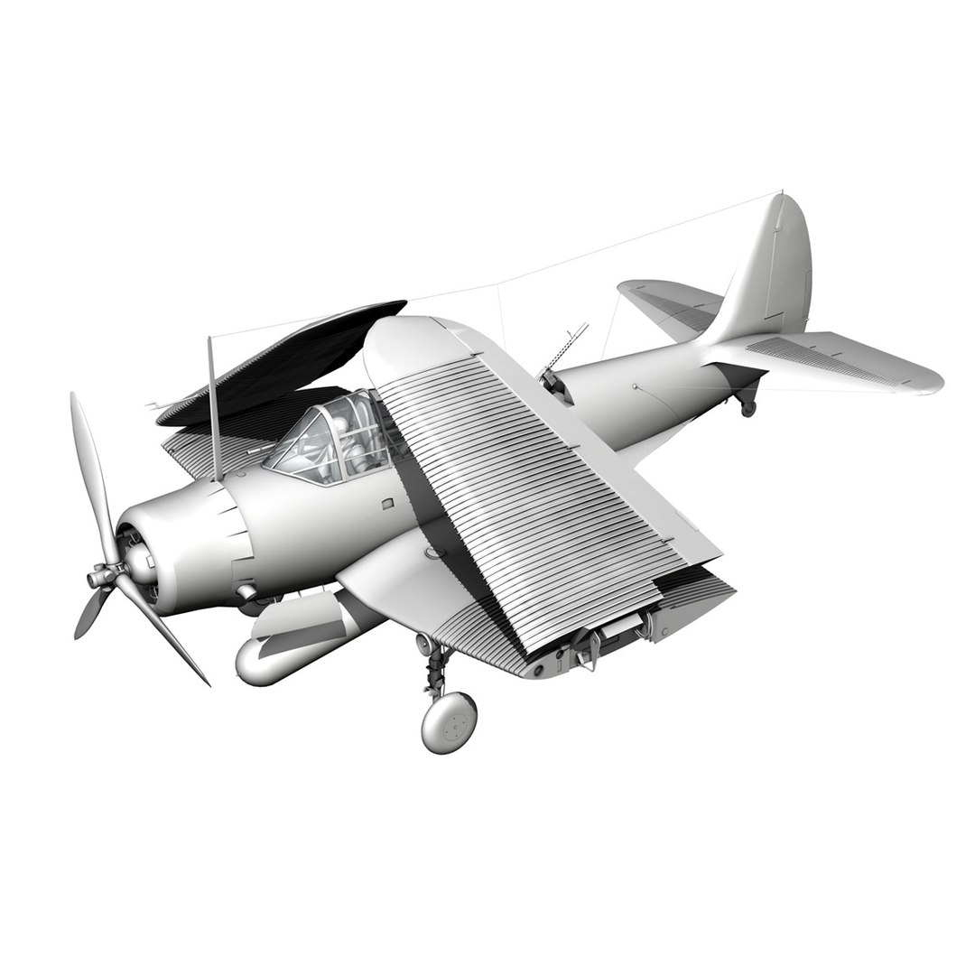 Douglas Tdb-1 Devastator Bomber 3d Model