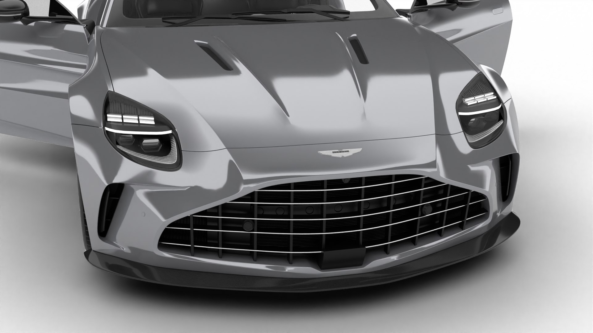 3D Aston Martin Vantage Aluminite Silver 2025 HQ 3d Model Model ...