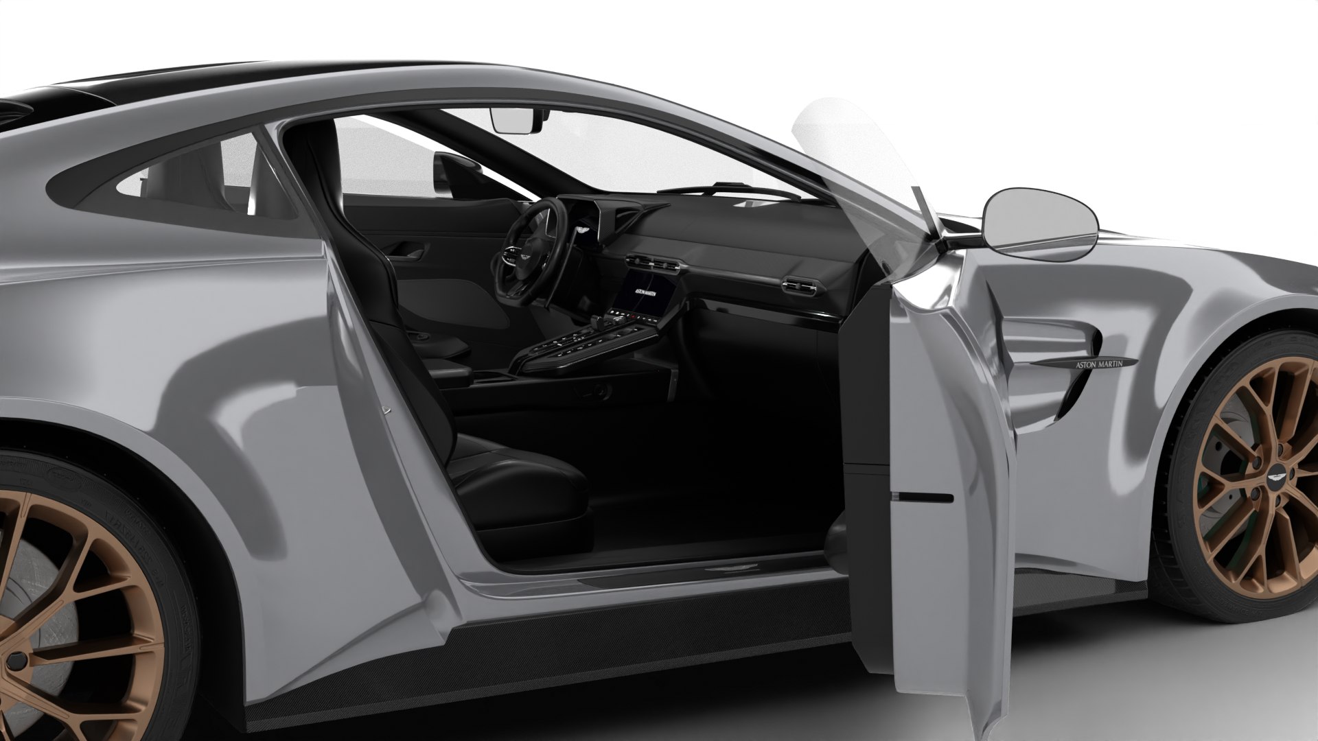 3D Aston Martin Vantage Aluminite Silver 2025 HQ 3d Model Model ...