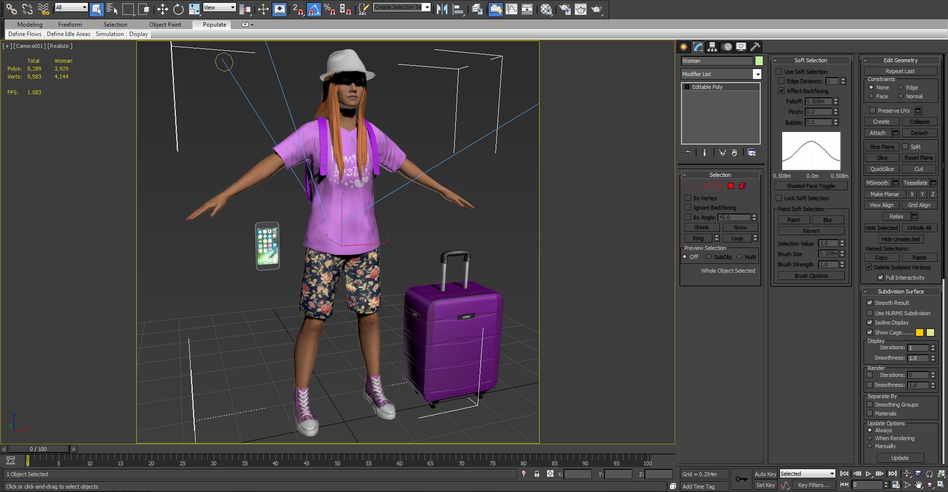 Female Tourist 3D Model - TurboSquid 1295688