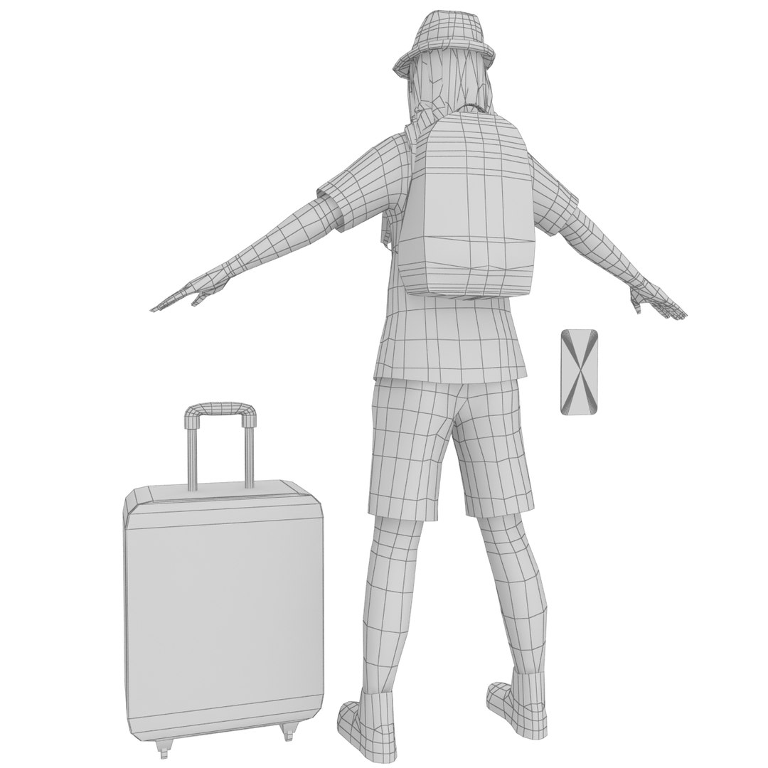 Female Tourist 3D Model - TurboSquid 1295688