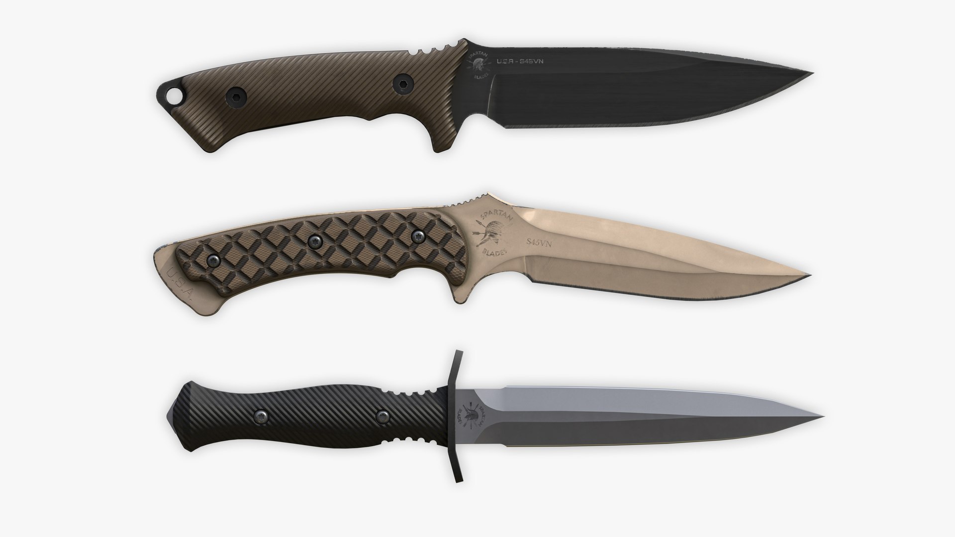 Knife Pack Combat - AAA PBR 3D Model - TurboSquid 2287422