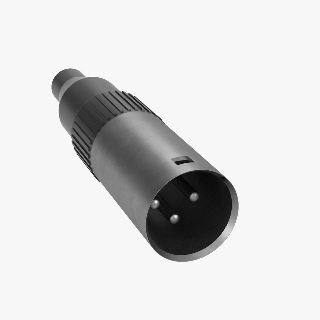 Male XLR audio connector 3D model - TurboSquid 1813725