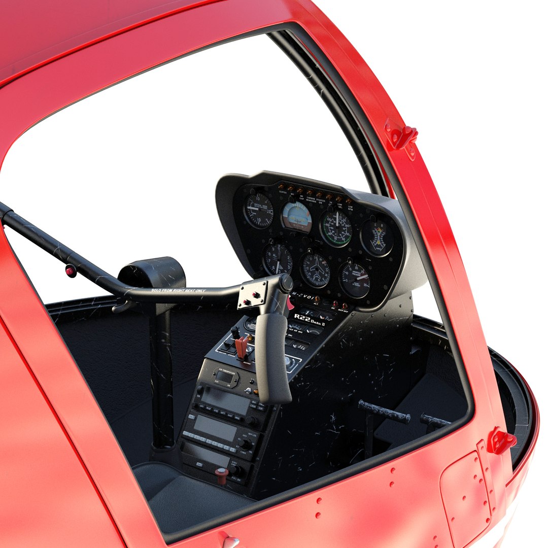 max light helicopter cockpit modeled