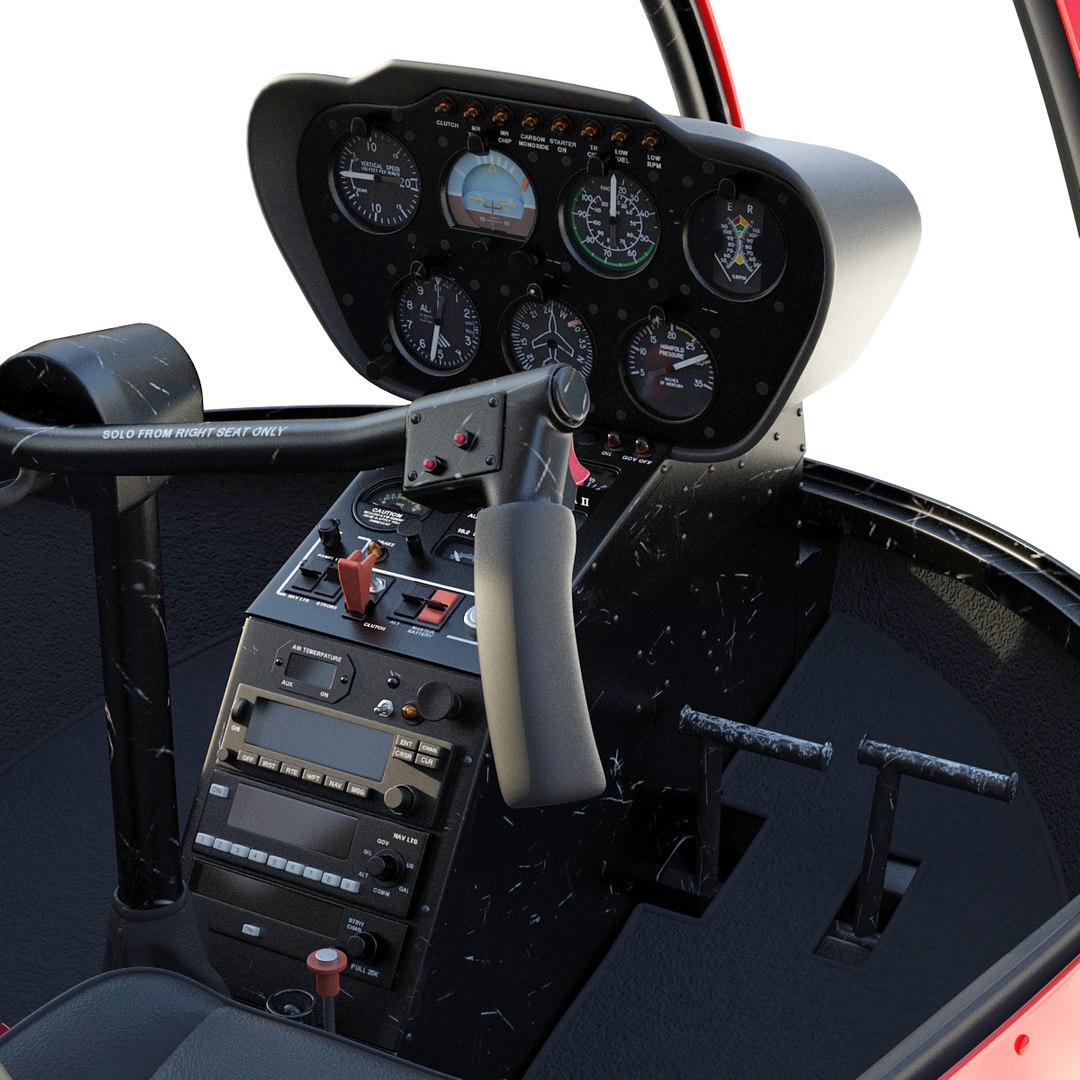 max light helicopter cockpit modeled