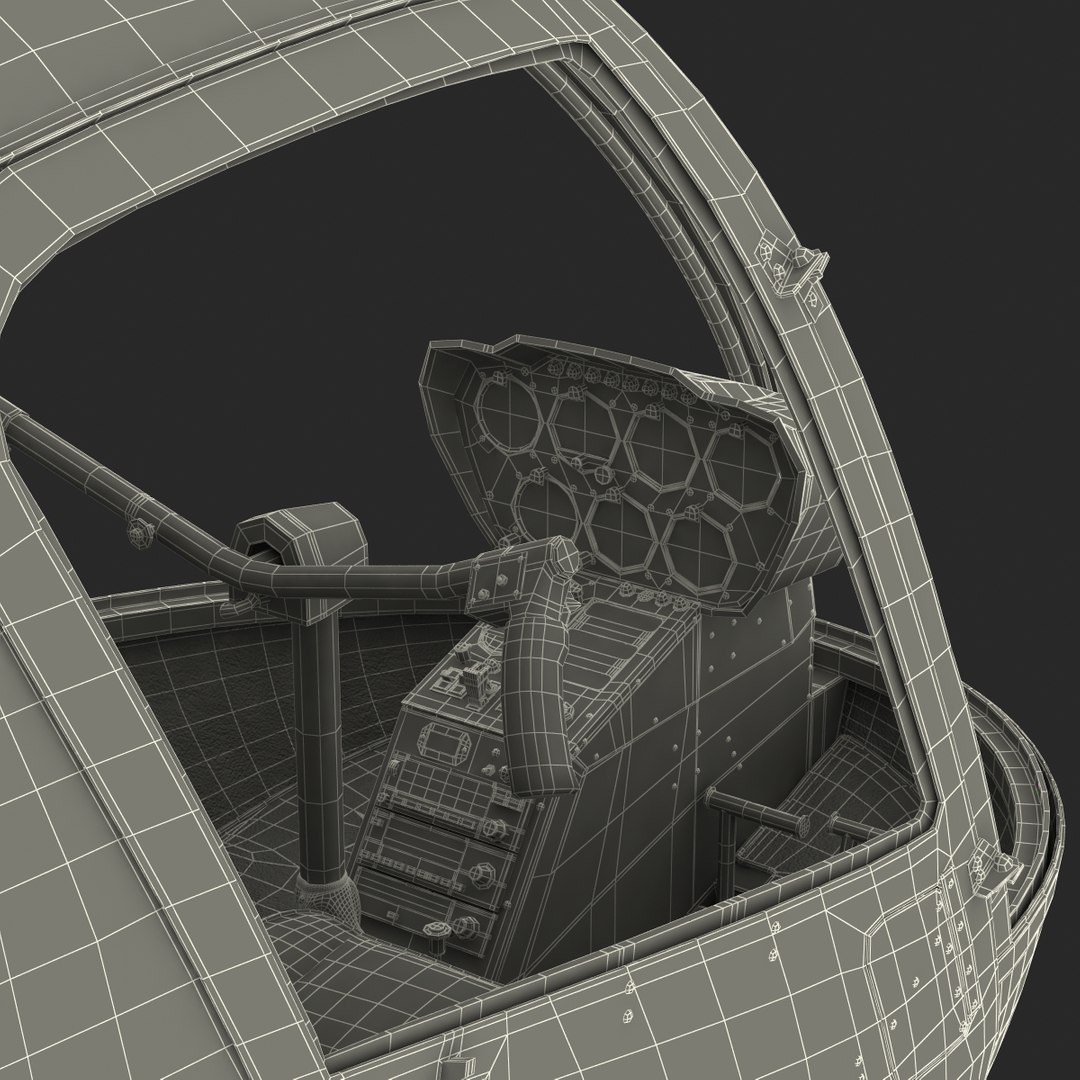 max light helicopter cockpit modeled