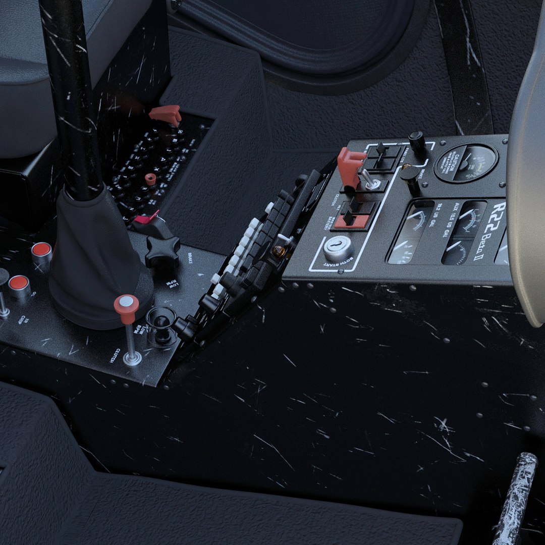 max light helicopter cockpit modeled