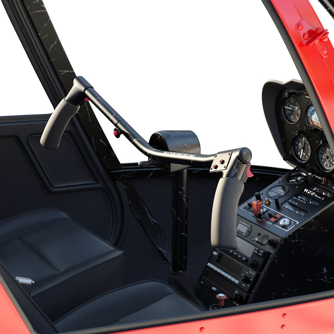 max light helicopter cockpit modeled