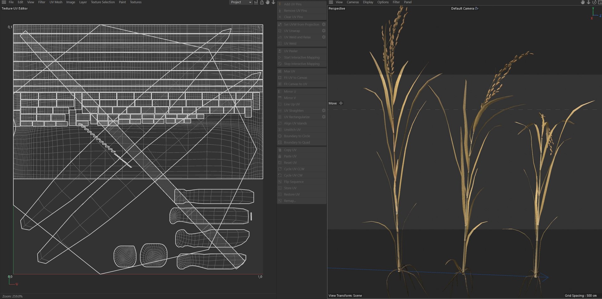 Dried Rice Stalk 3D Model - TurboSquid 2410358