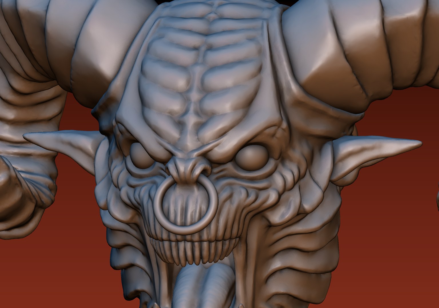 Demon Head 3D Print 3D Model - TurboSquid 1876443