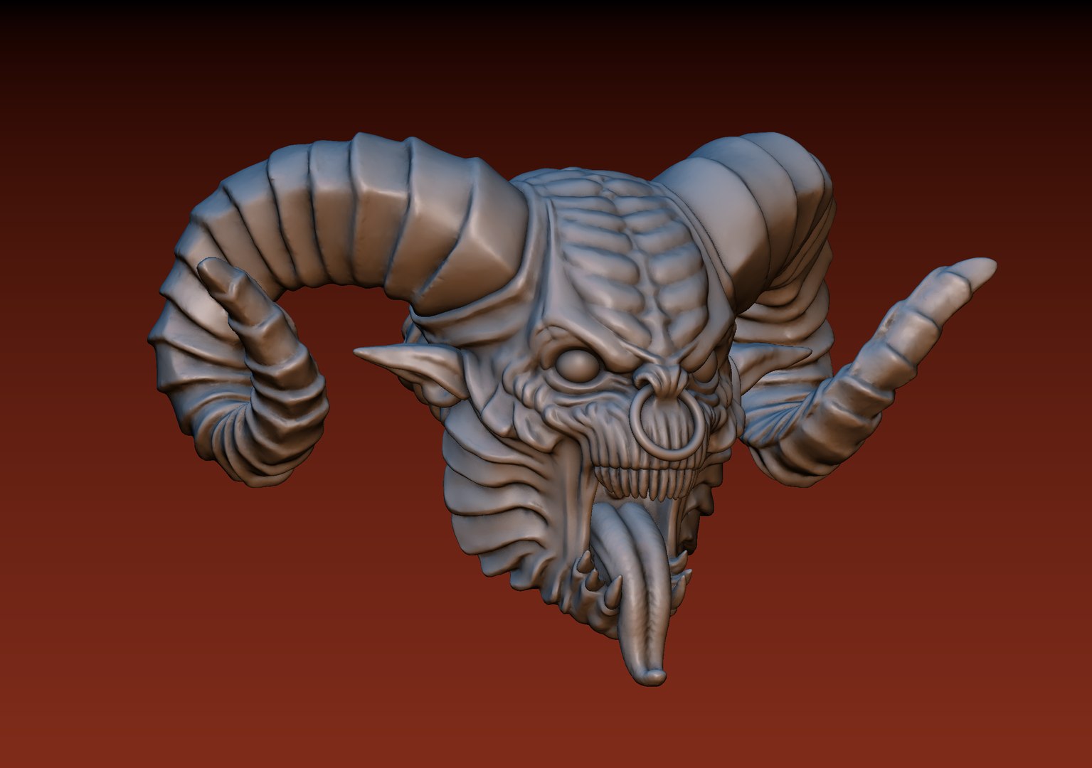 Demon Head 3D Print 3D Model - TurboSquid 1876443