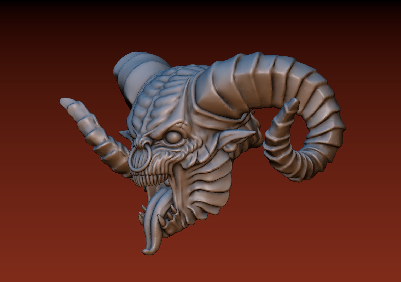 Demon Head 3D Print 3D Model - TurboSquid 1876443