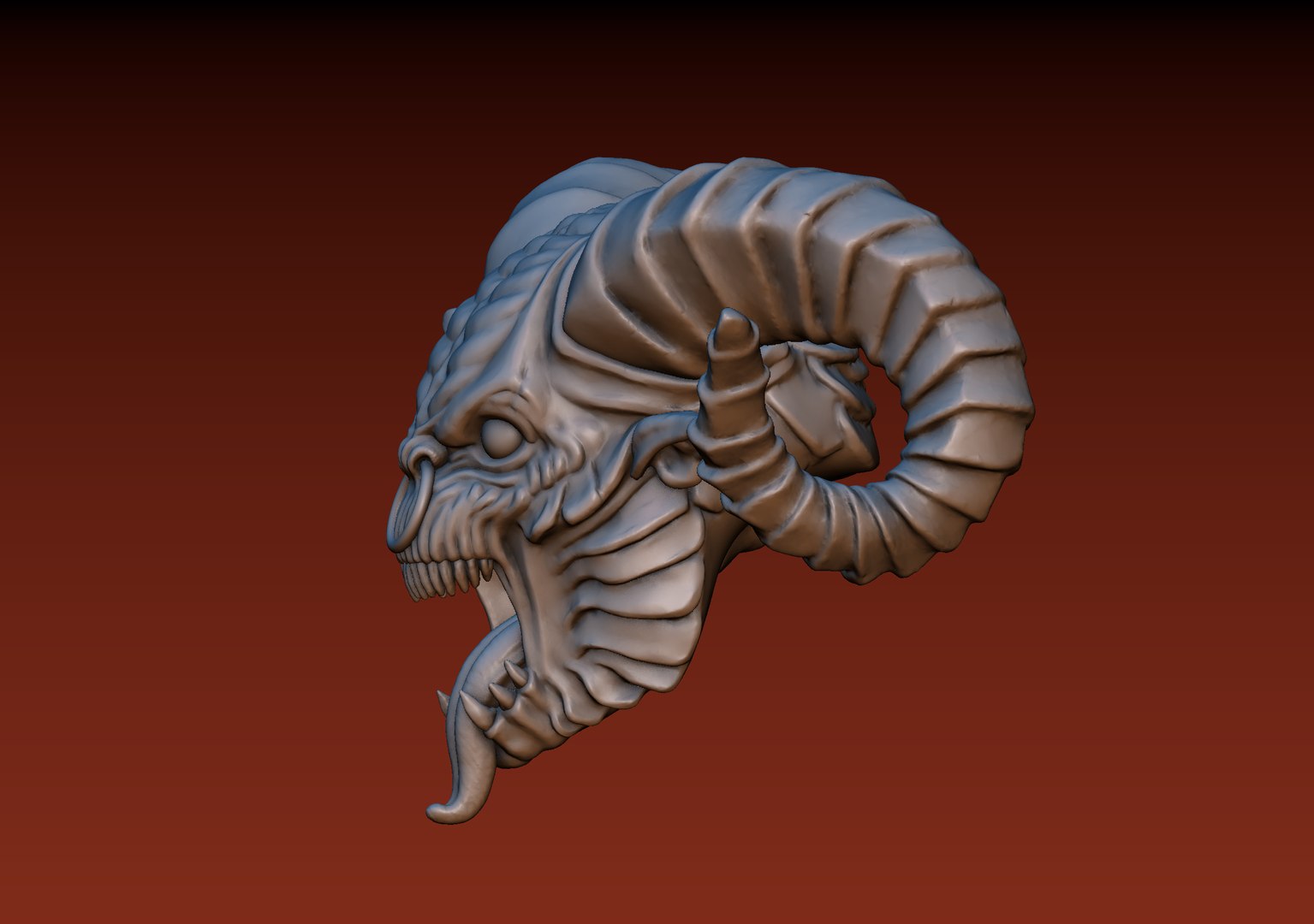 Demon Head 3D Print 3D Model - TurboSquid 1876443