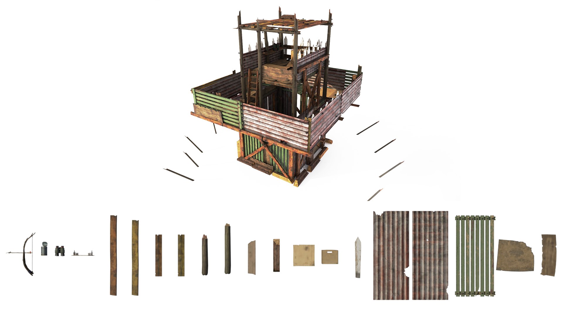 3D Model Apocalypse Shelter Survival Pack - TurboSquid 1806299