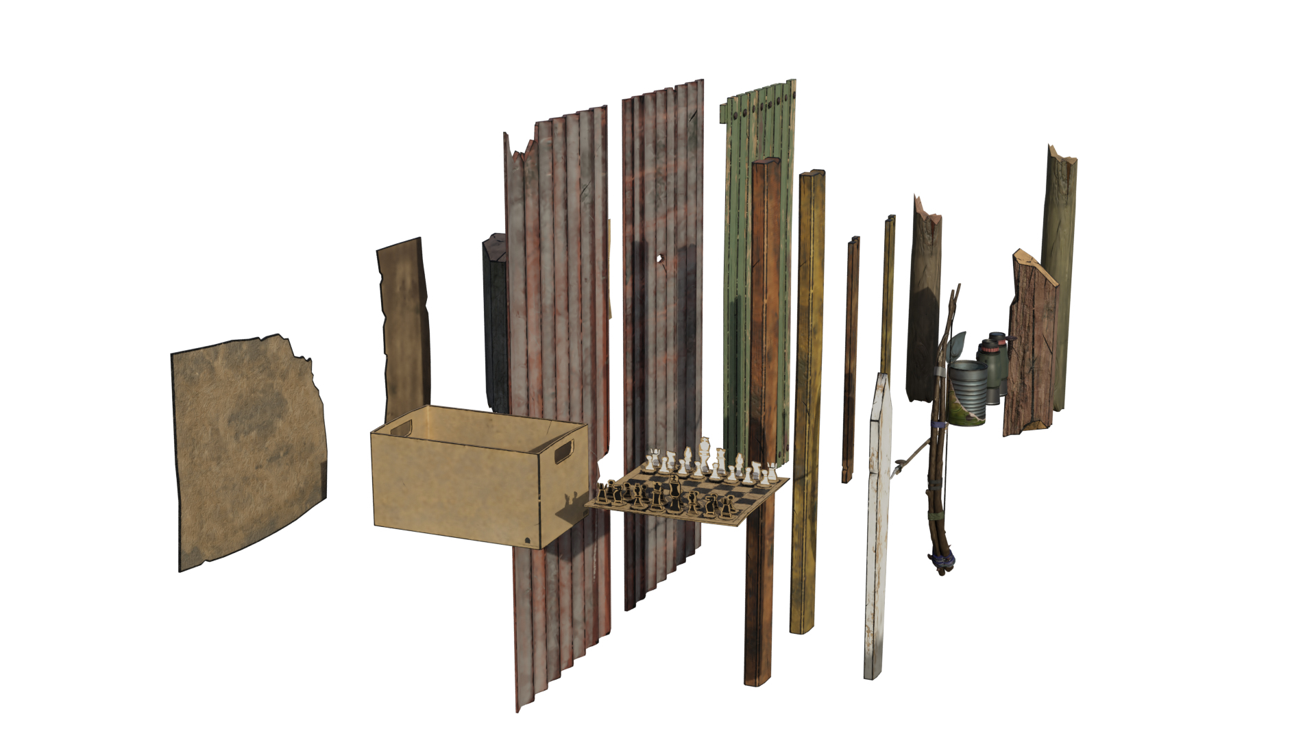 3D Model Apocalypse Shelter Survival Pack - TurboSquid 1806299